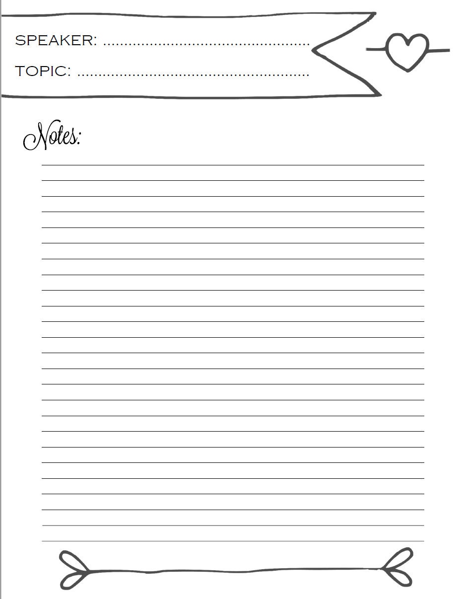 Printable LDS General Conference Note Journal Pages for Adults and ...