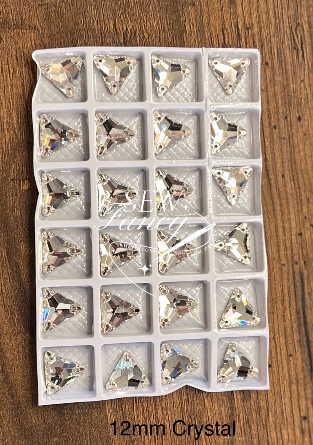 Crystal Sew-on Glass Triangle Rhinestones - Etsy