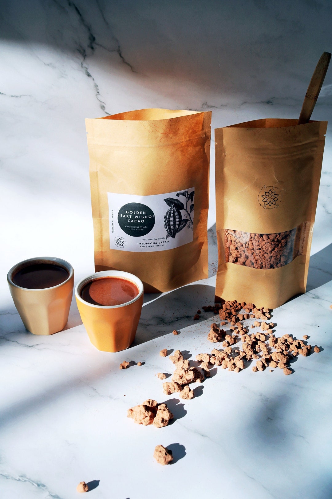 Cacao GOLDEN HEART WISDOM Cacao, Ceremonial Grade Raw Cacao, Organic ...