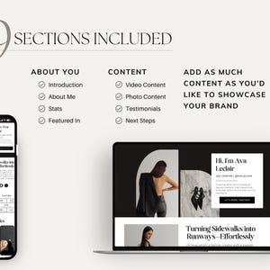 Canva UGC Portfolio Website, Ava Leclair Content Creator Media Kit ...