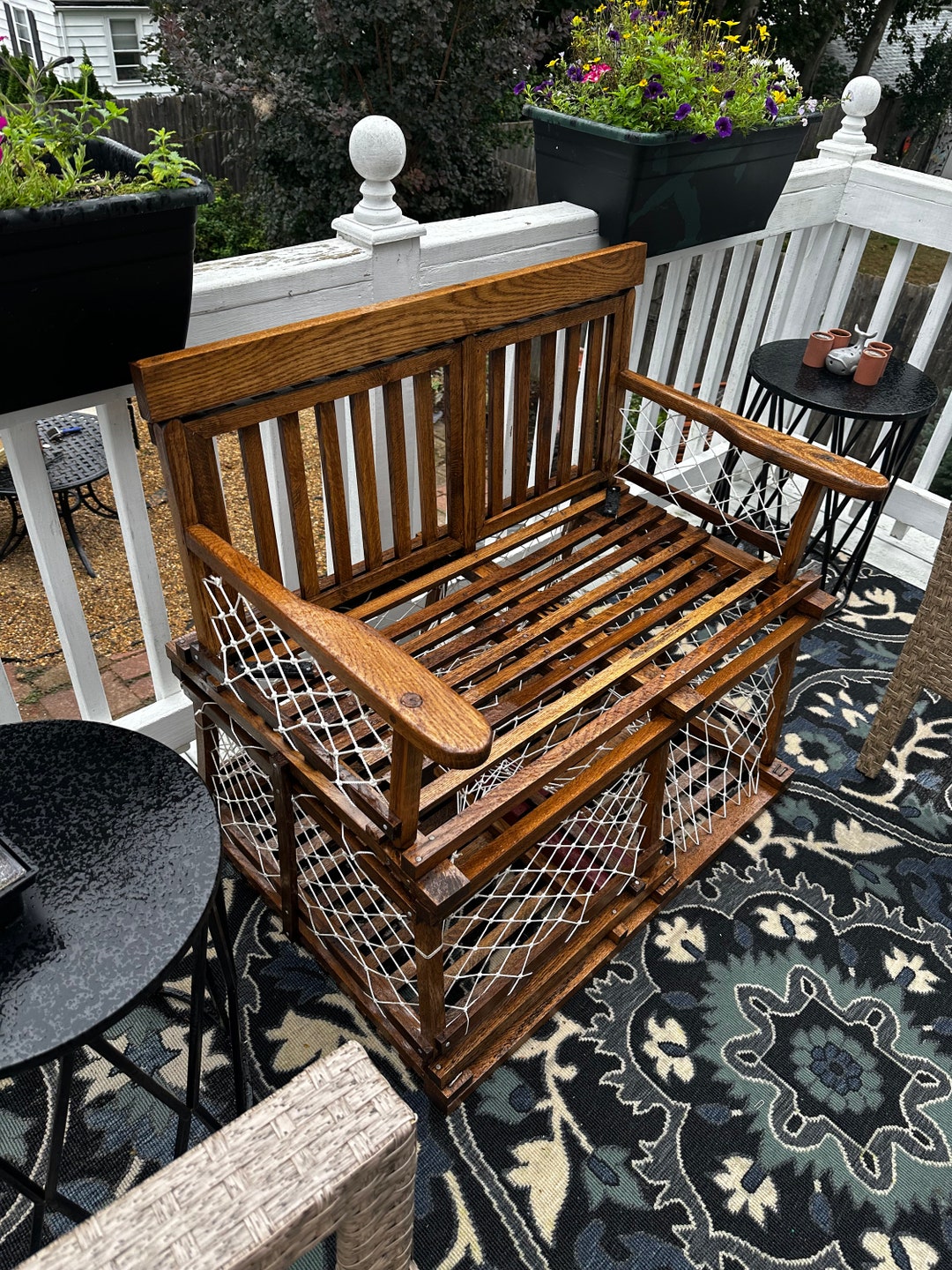 Wooden Lobster Trap Bench/chair - Etsy