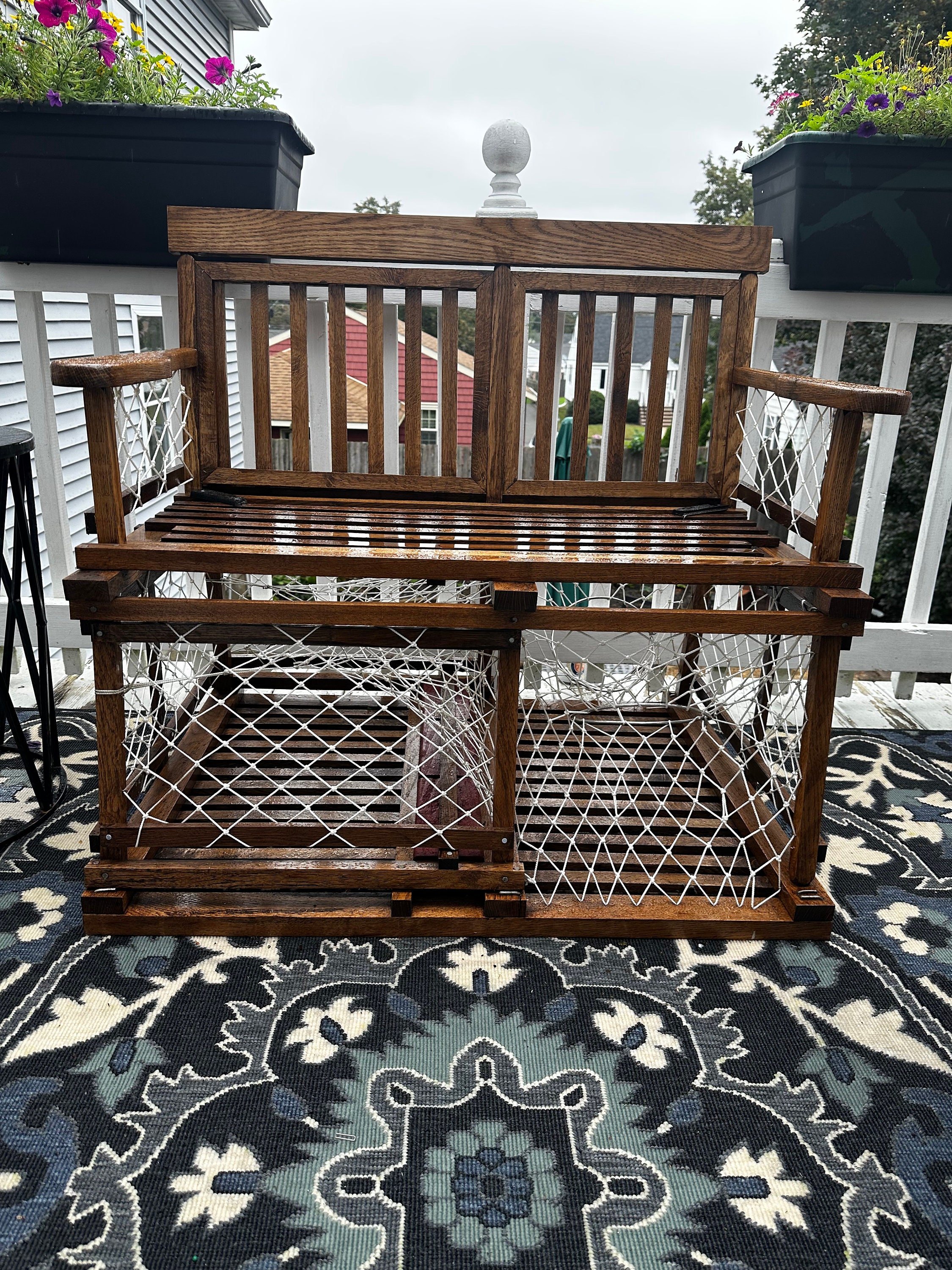 Wooden Lobster Trap Bench/chair - Etsy