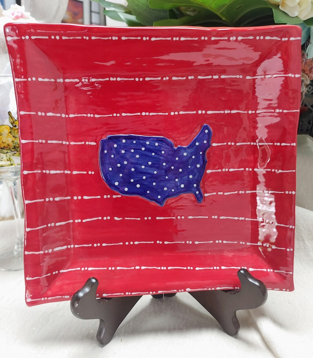 Hand Built Pottery USA Platter. - Etsy