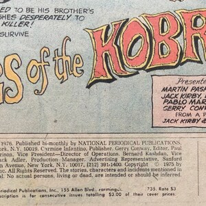 Kobra DC Vol 1 Issue 1 Mar 1976 Key Collector Issue - Etsy