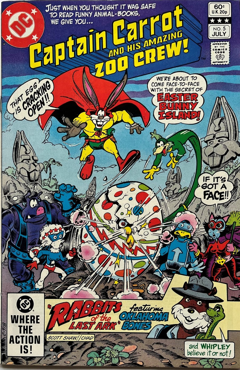Captain Carrot and His Amazing Zoo Crew DC Vol 1 Issue 5 July 1982 - Etsy