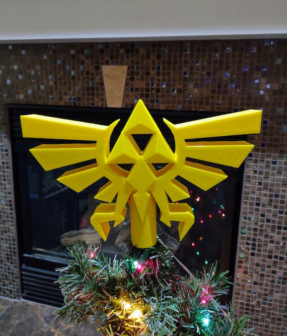 3D Printed Triforce Crest Tree Topper With Lights - Etsy