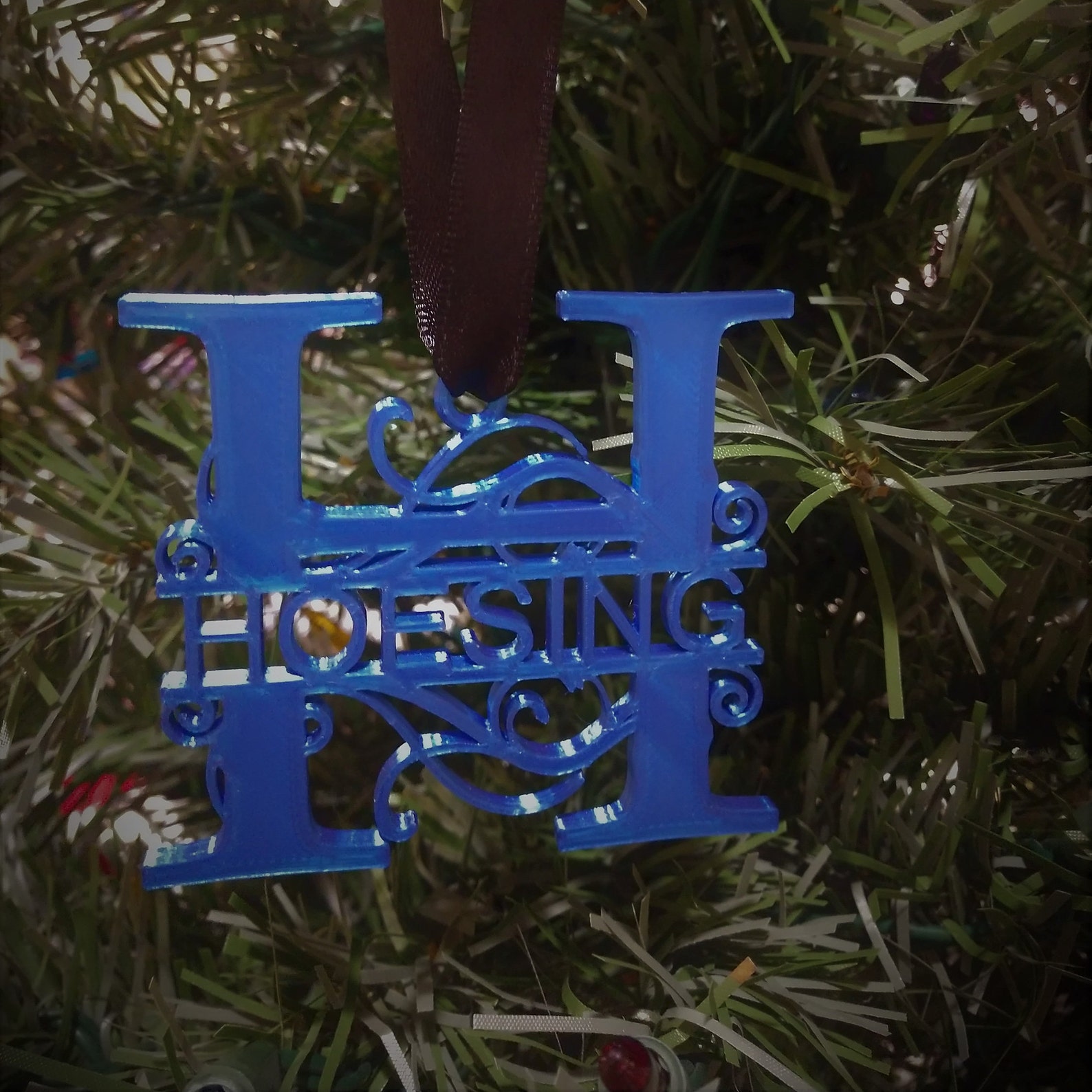 3D Printed Custom Monogram Ornament - Etsy