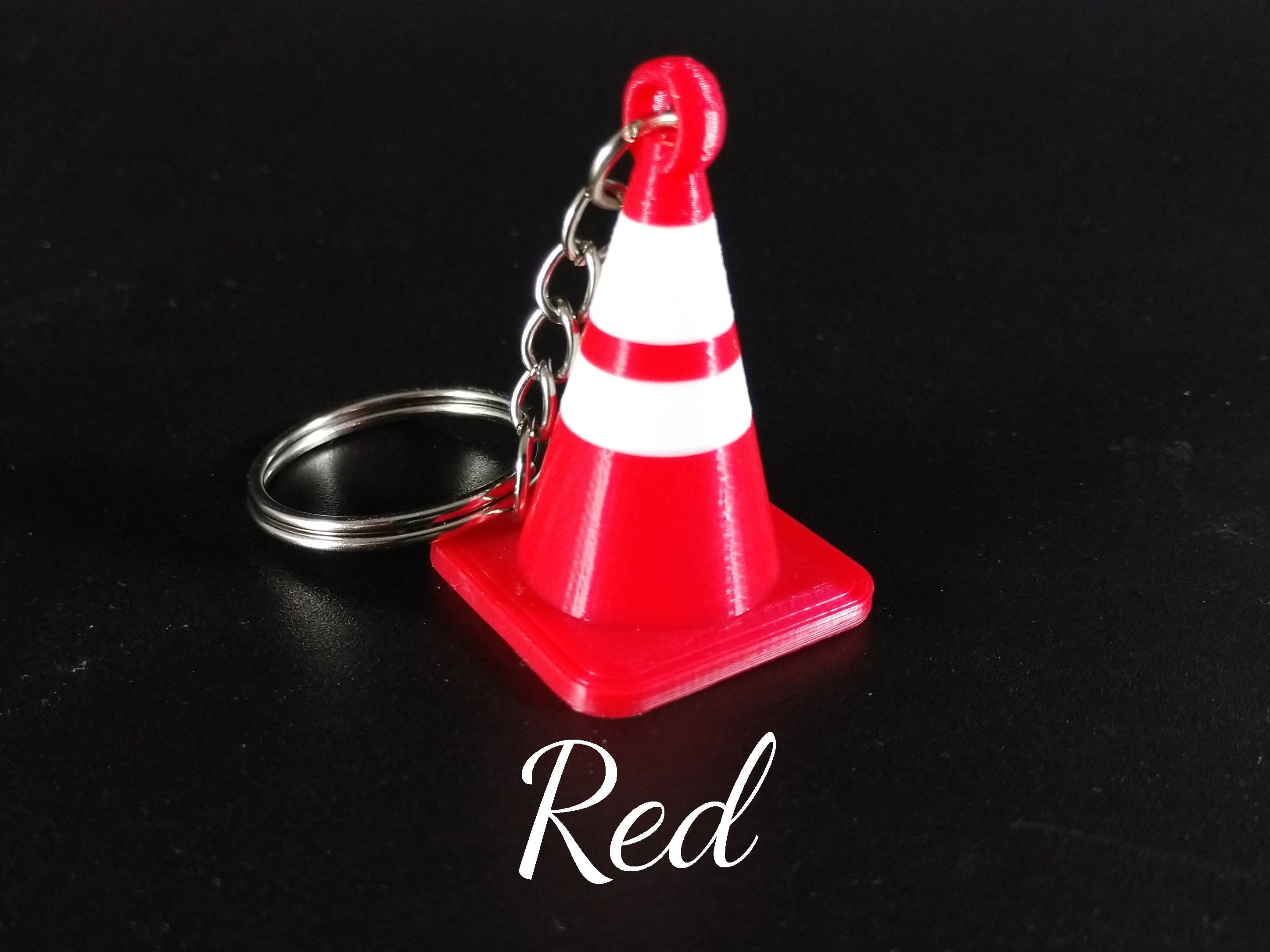 3D Printed Traffic Cone Keychain - Etsy
