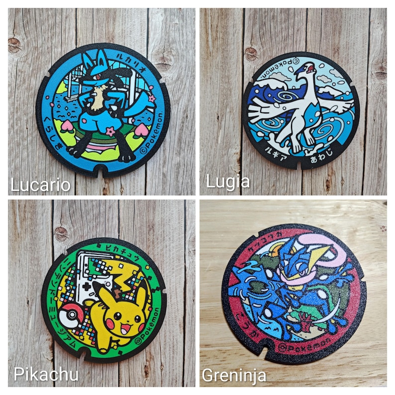 3D Printed Pokemon Inspired Coasters - Etsy