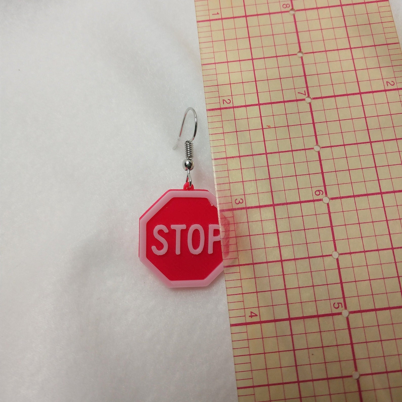 3D Printed Stop Sign Earrings - Etsy