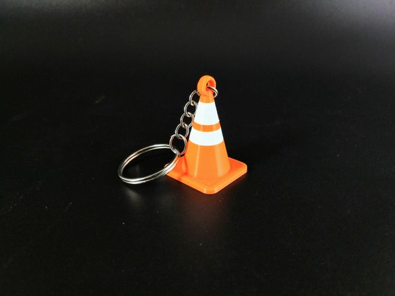 3D Printed Traffic Cone Keychain - Etsy
