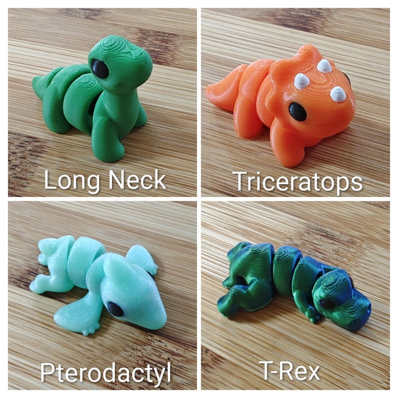 3D Printed Articulated Mini Wiggles ~ 2 Inches - Etsy