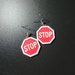 3D Printed Stop Sign Earrings - Etsy
