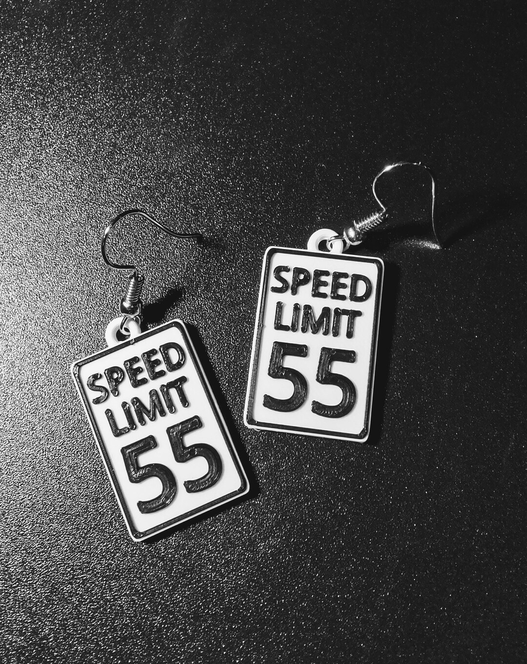 3D Printed Speed Limit Sign Earrings - Etsy