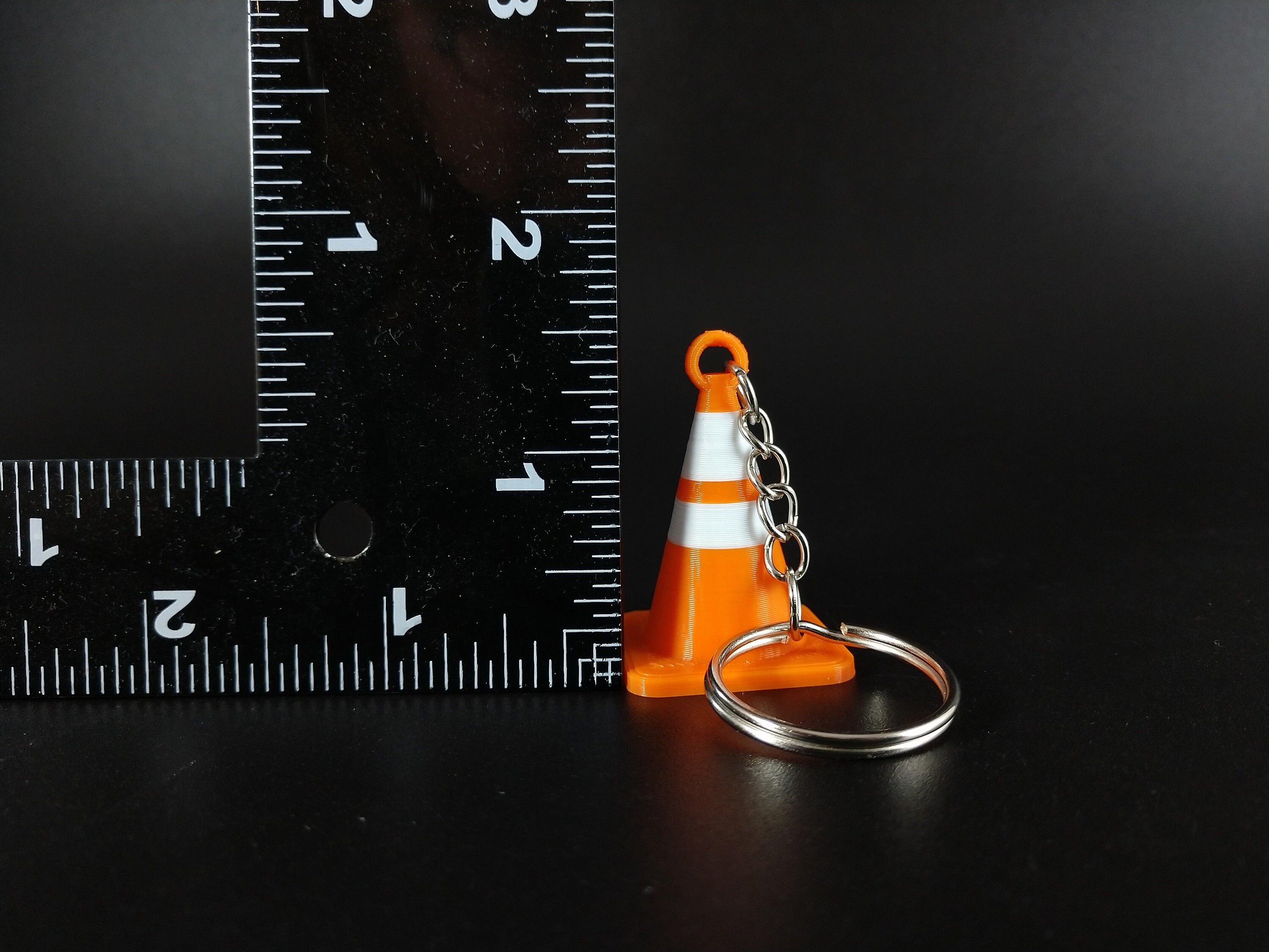 3D Printed Traffic Cone Keychain | Etsy