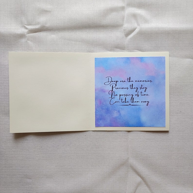 Thoughtful Sympathy Card Handmade Condolences Unique Print of Original ...