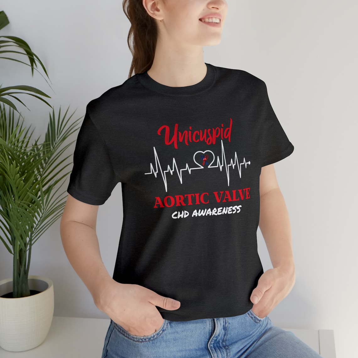 Unicuspid Aortic Valve Awareness Shirt, CHD Awareness, Heart Warrior ...