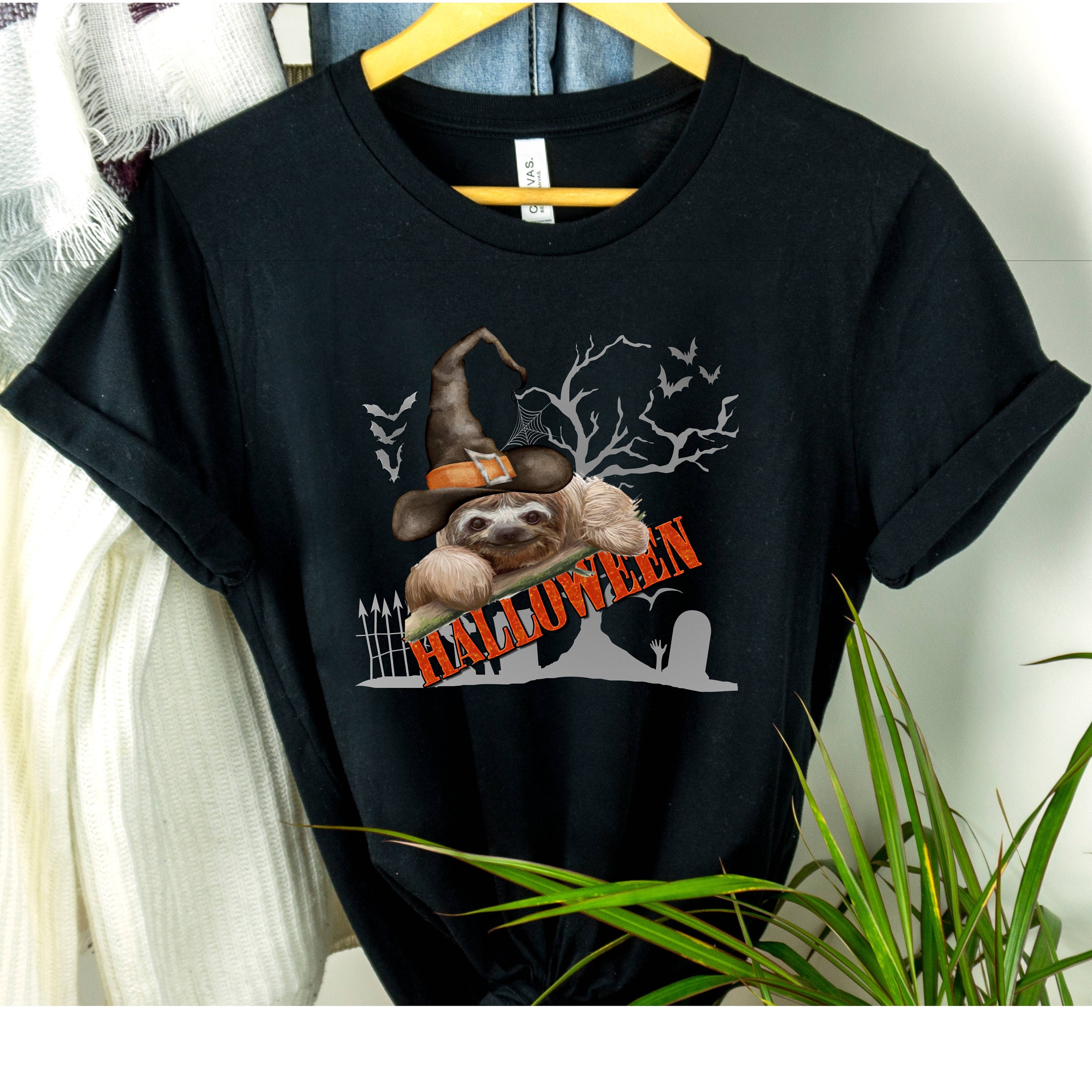Sloth Halloween Shirt, Sloth Shirt, Funny Sloth Tee, Sloth Gift for Her ...