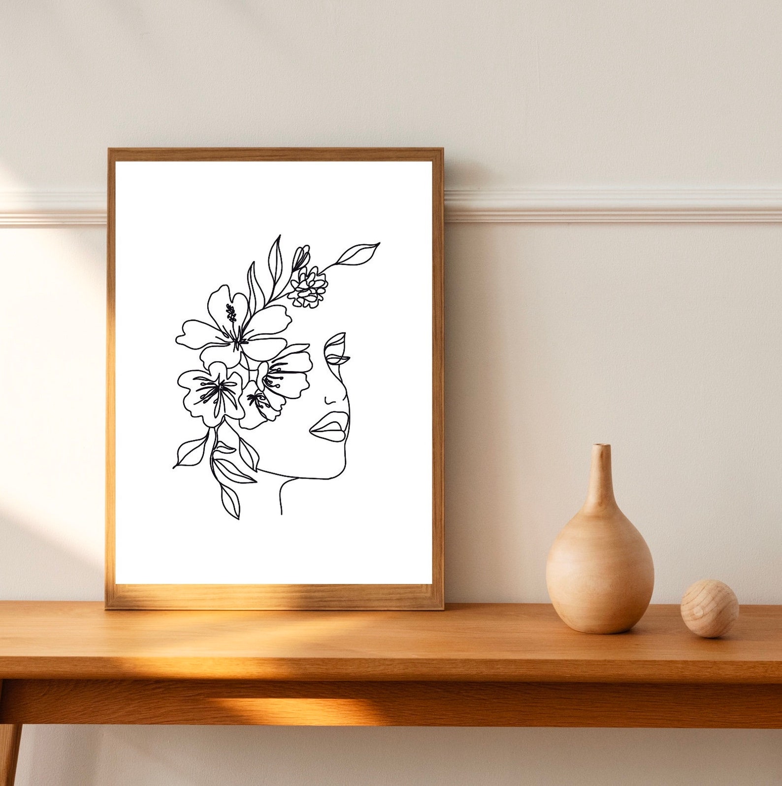 Aesthetic Face Line Art Face Wall Decor Body Decor Female - Etsy