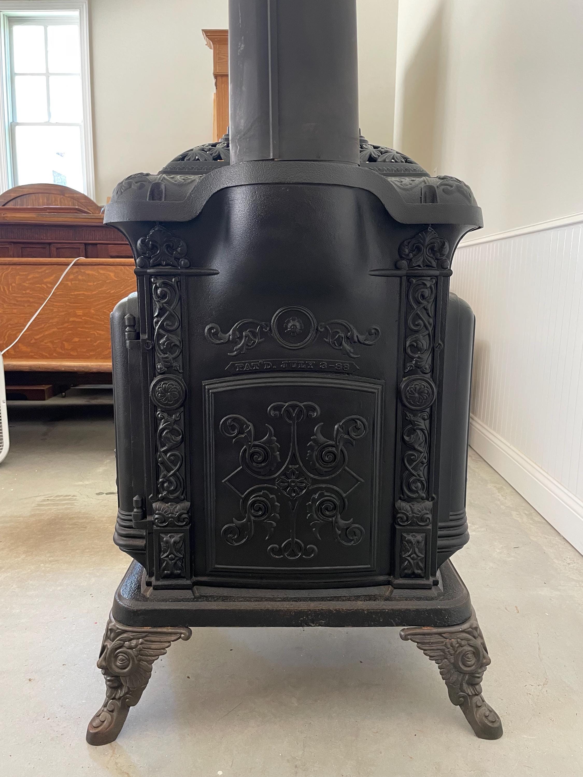 Antique Sylvan Red Cross Parlor Stove - Etsy