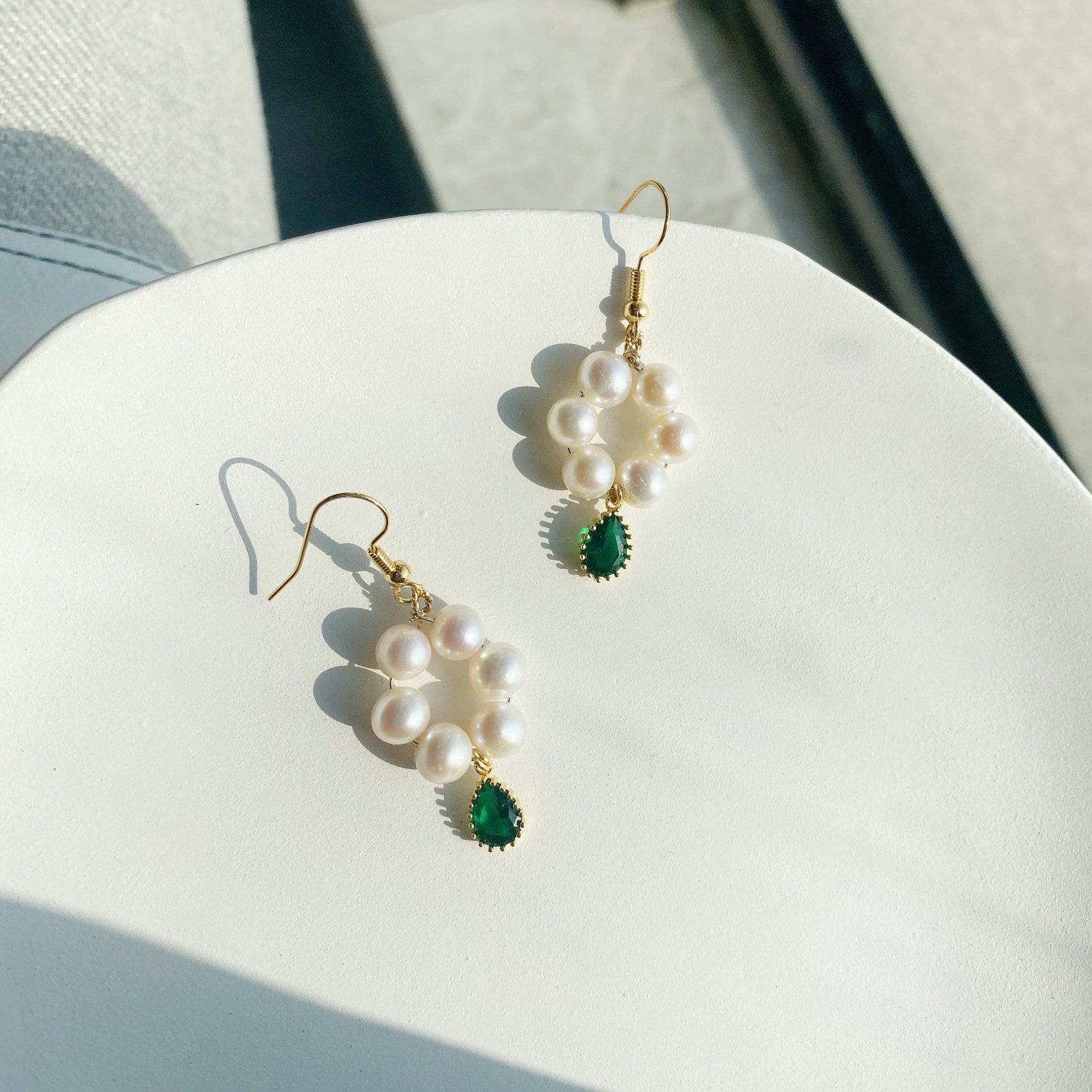 Handmade 18K Gold Wizard OZ Handmade Rhinestone Emarald | Etsy