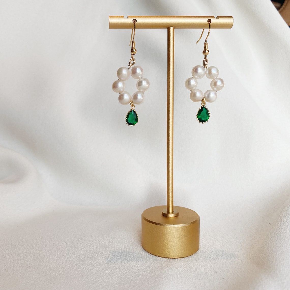 Handmade 18K Gold Wizard OZ Handmade Rhinestone Emarald | Etsy