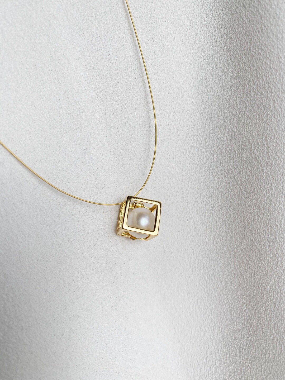 Handmade Pandora Pearl Necklace 18K Gold Findingyoyo Real Pearl - Etsy