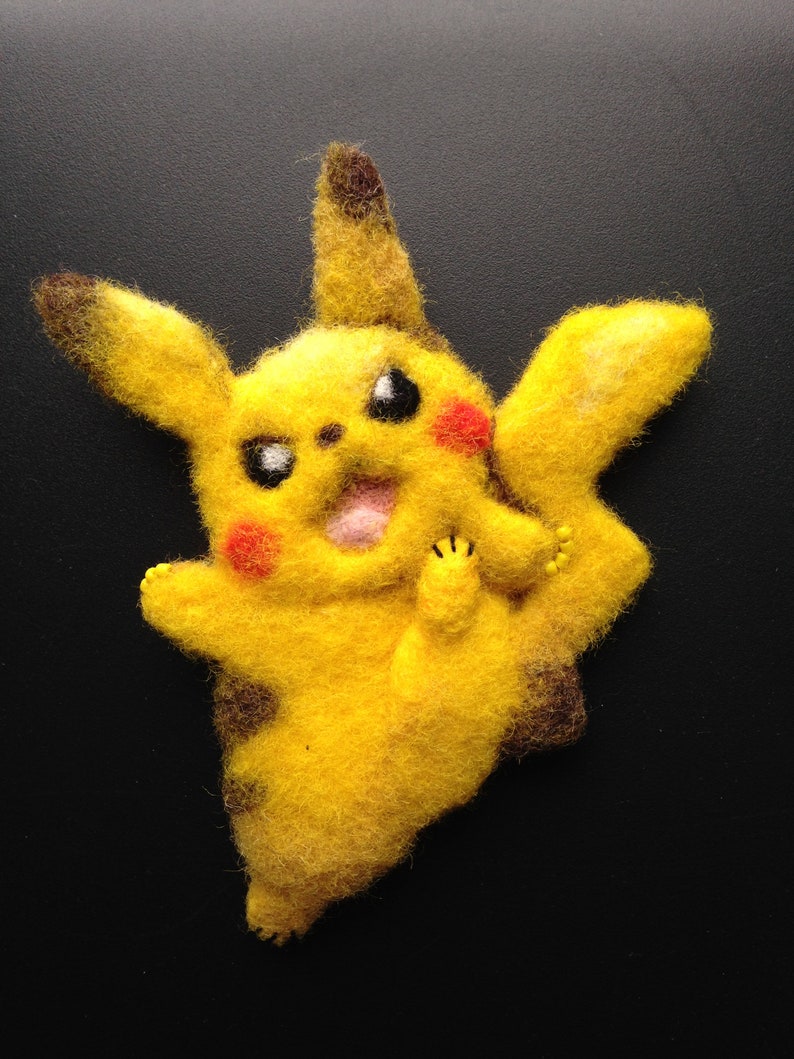 Pikachu Needlefelted Brooch Pokemon - Etsy