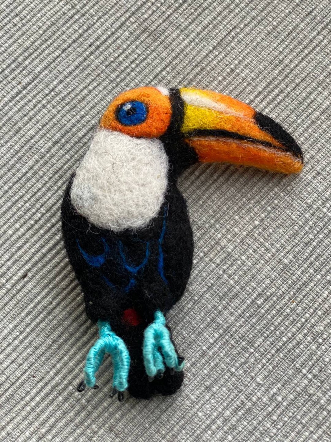 Vibrant Toucan Needle Felted Brooch Tropical Bird Pin - Etsy
