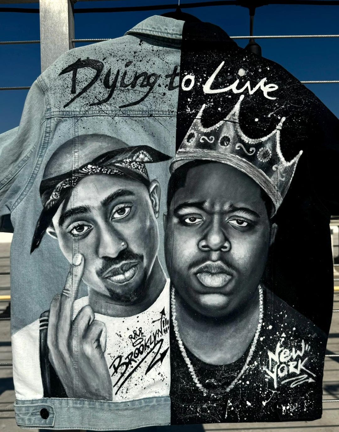 Tupac and Biggie Custom Denim Jacket - Etsy