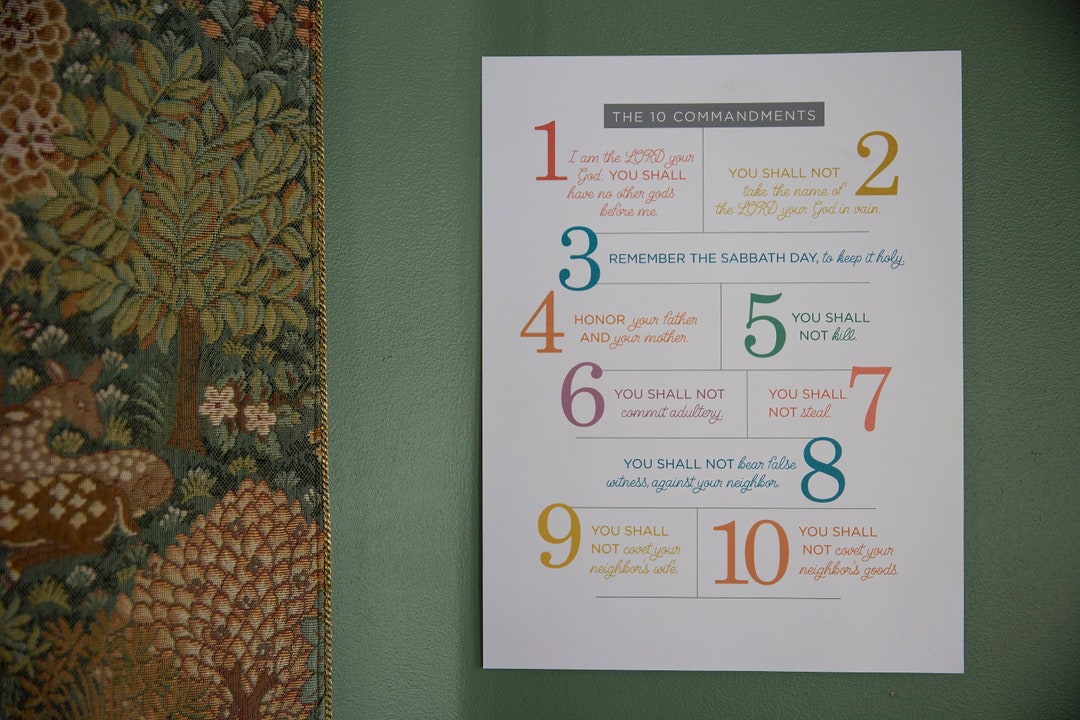 Ten Commandments Poster - Etsy