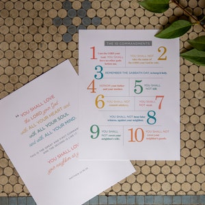 Ten Commandments Poster - Etsy