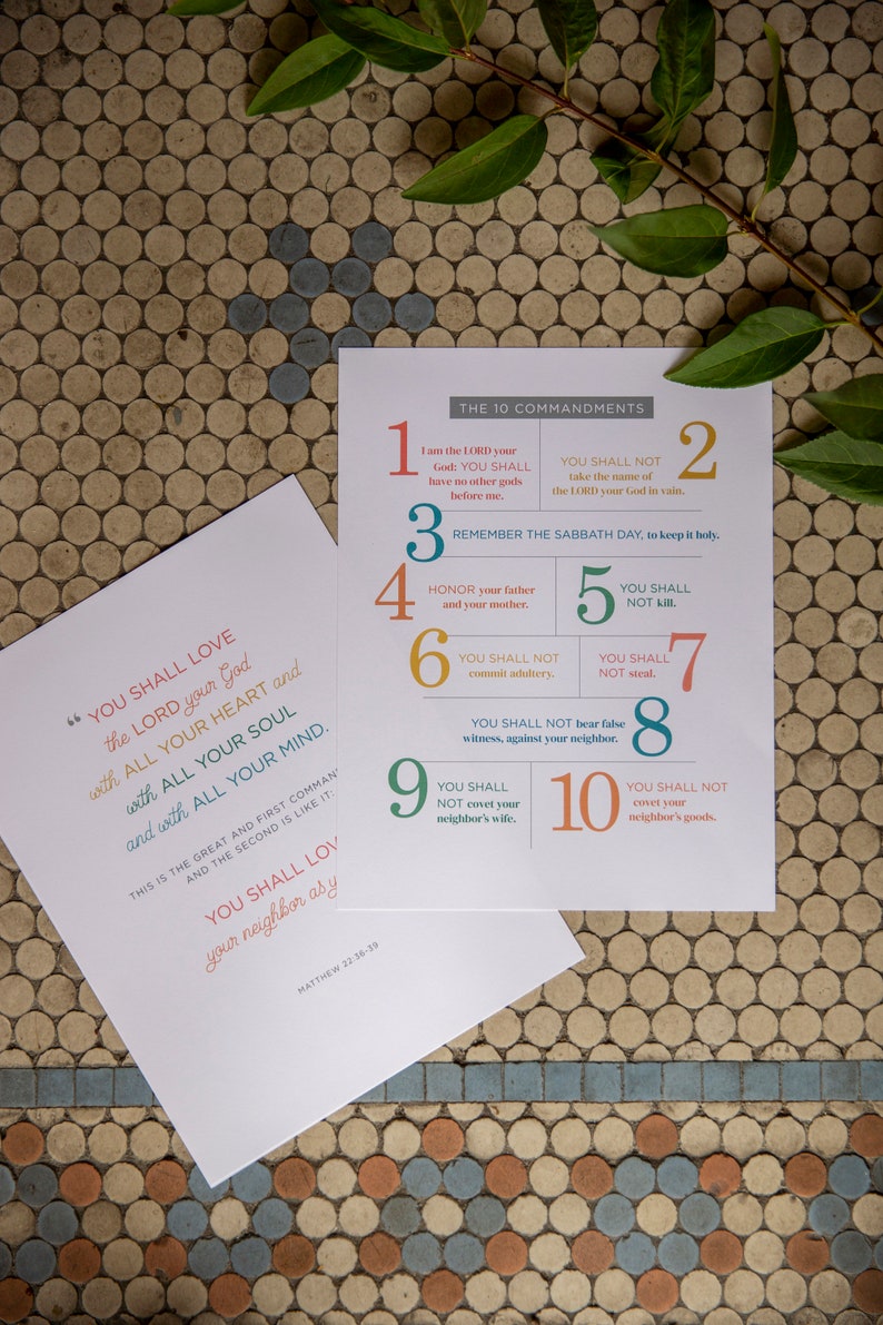 Ten Commandments Poster - Etsy