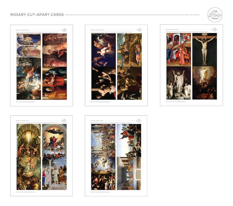 Rosary Art Cards (digital Download) - Etsy
