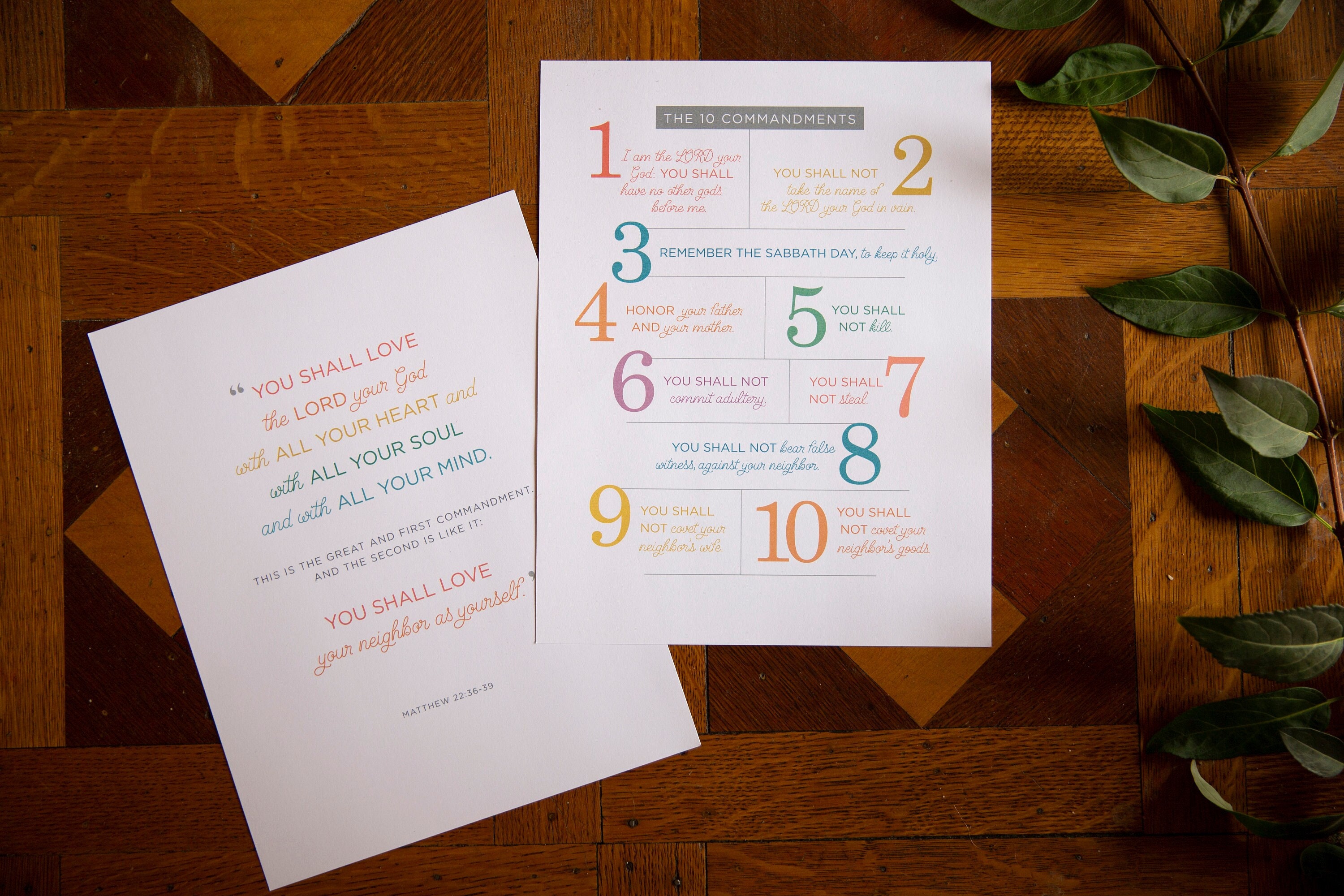 Ten Commandments Poster - Etsy