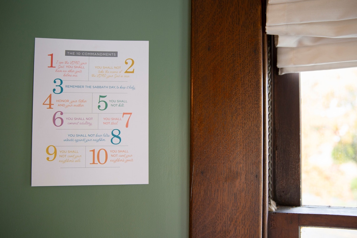Ten Commandments Poster - Etsy