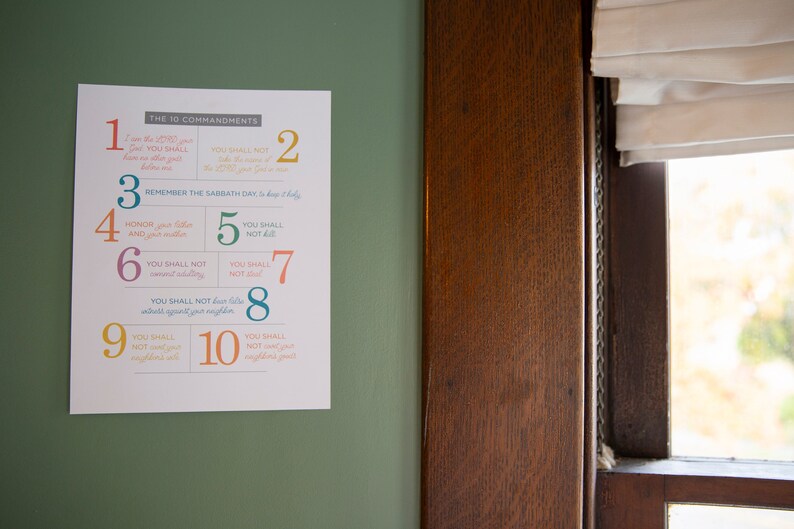 Ten Commandments Poster - Etsy