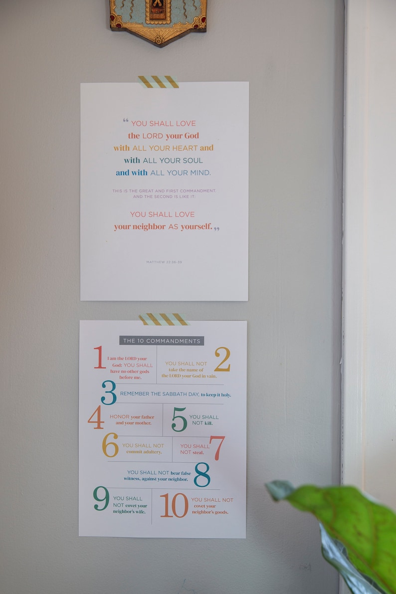 Ten Commandments Poster - Etsy