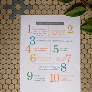 Ten Commandments Poster - Etsy