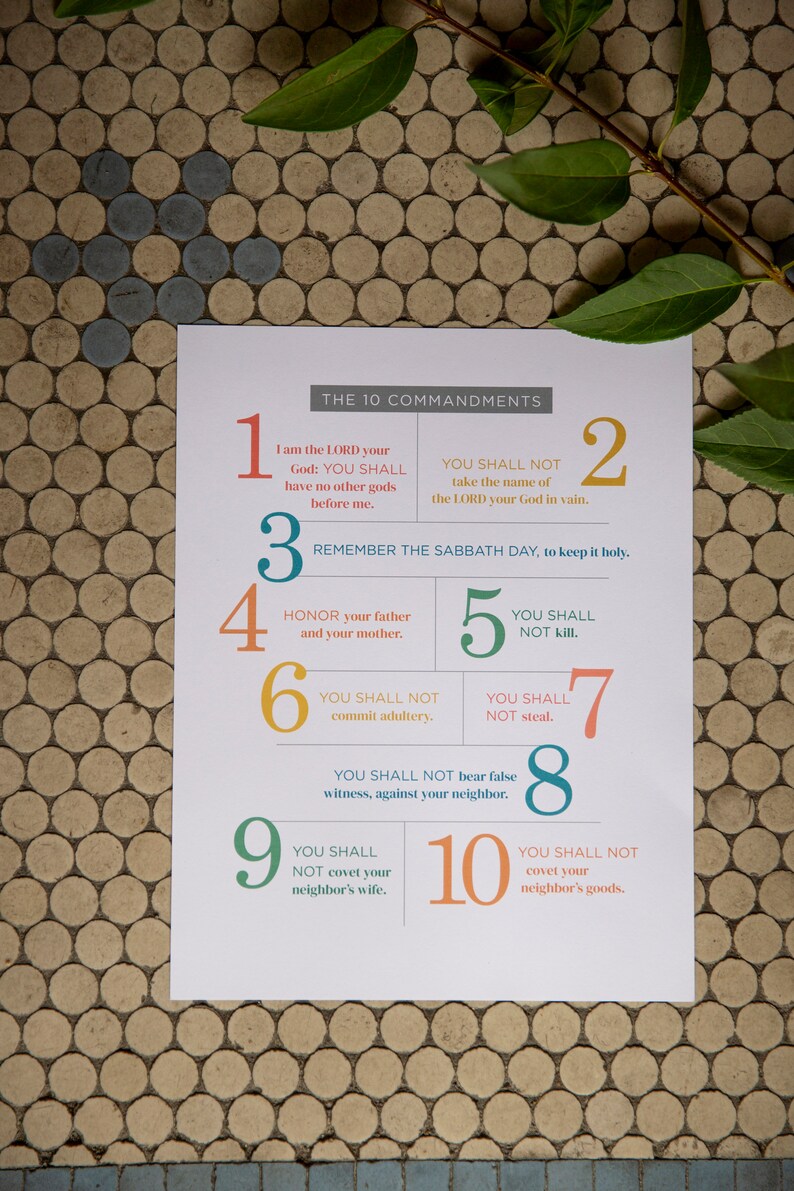 Ten Commandments Poster - Etsy