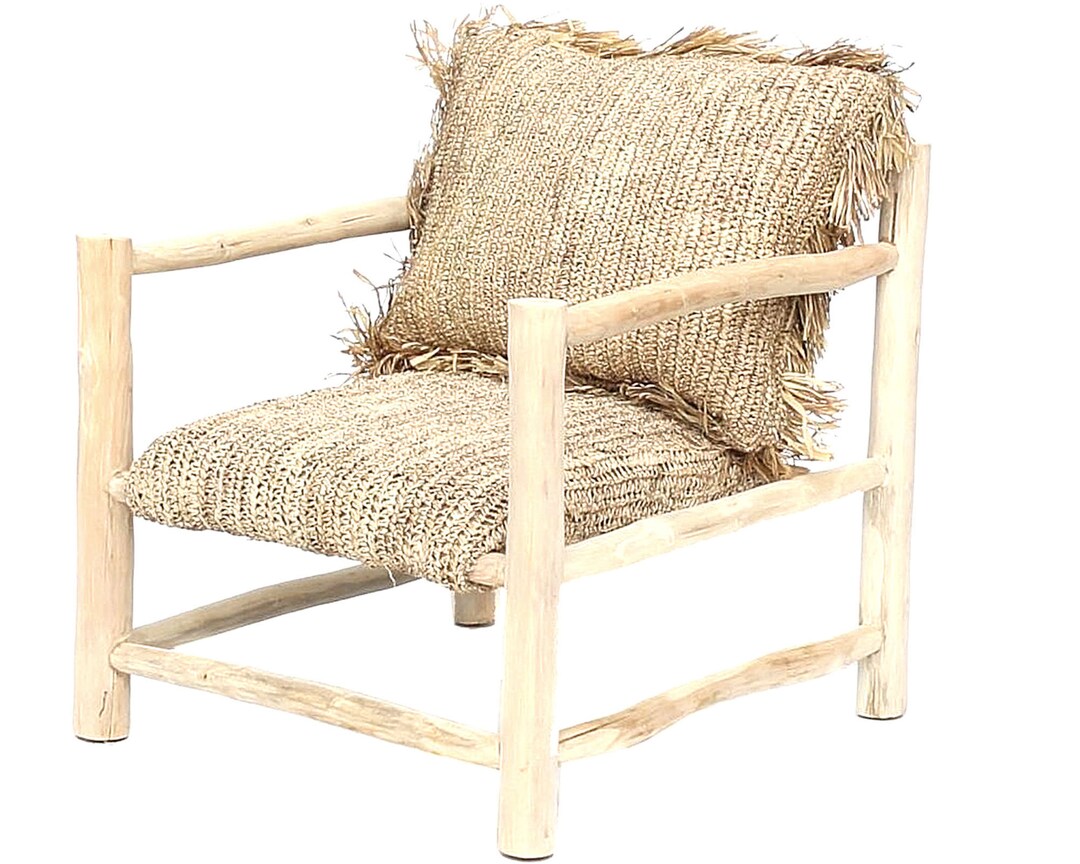 Dining Bench, Solid Wood Bench and Natural Braiding, Wicker Bench 30% ...