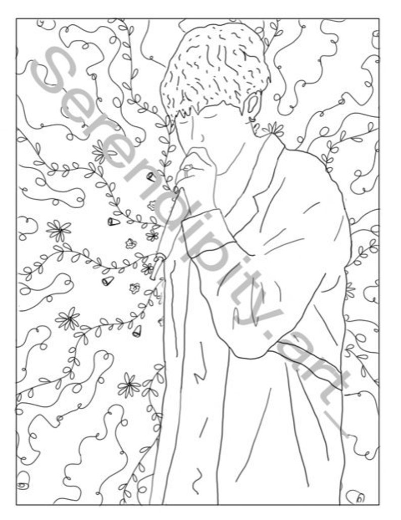 BTS Suga Coloring Page - Etsy Hong Kong