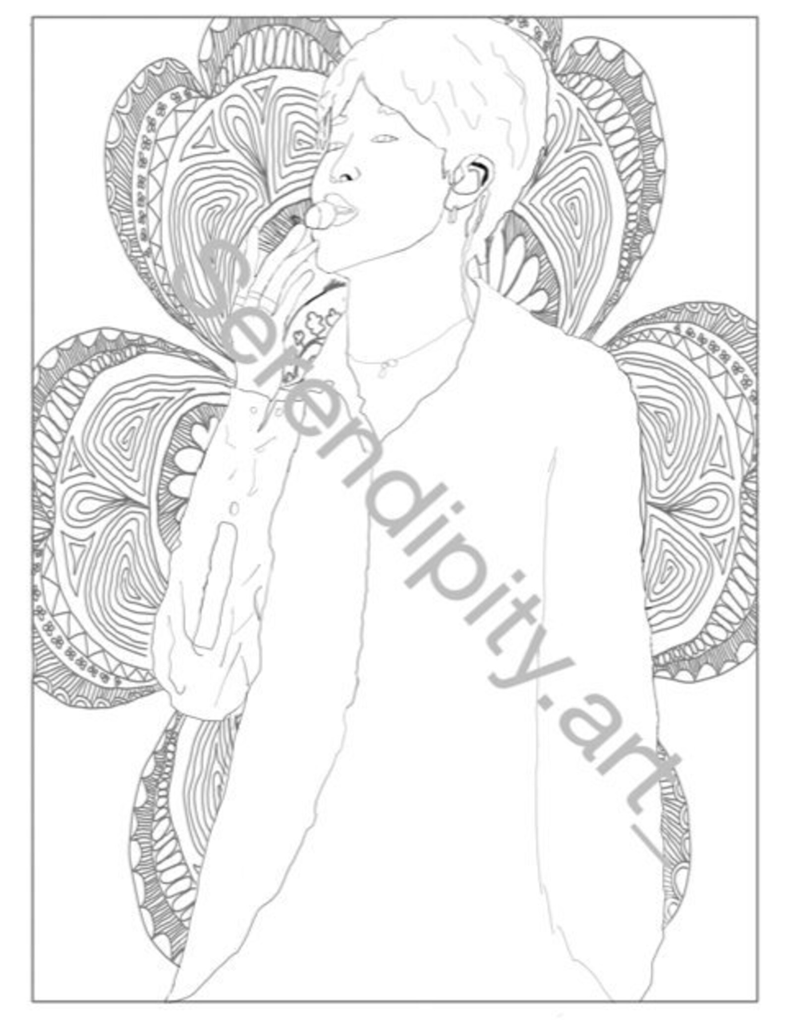 BTS Jimin Coloring Page | Etsy