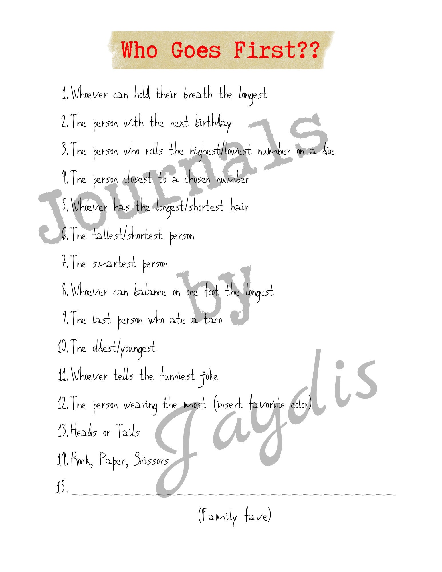 Game Night Score Book / Journal Filler Pages - Etsy