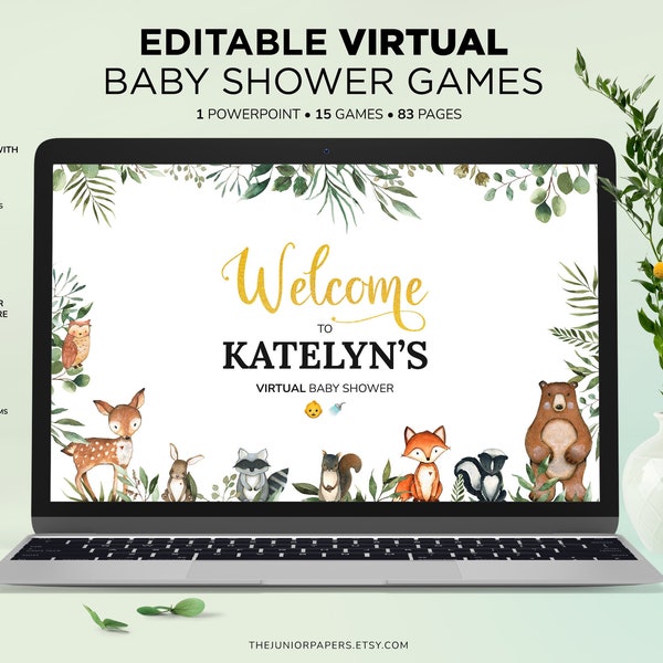 Baby Shower Games Woodland - Etsy