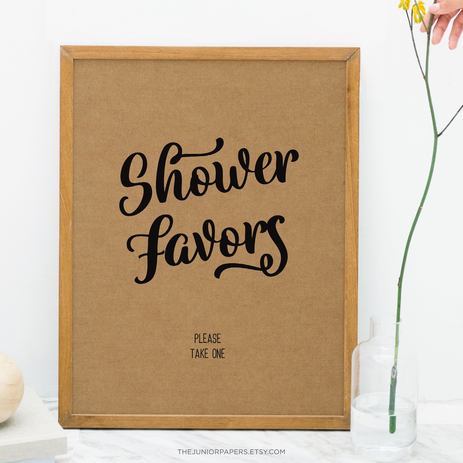 Baby Shower Favors Baby Shower Sign Rustic Kraft Printable | Etsy