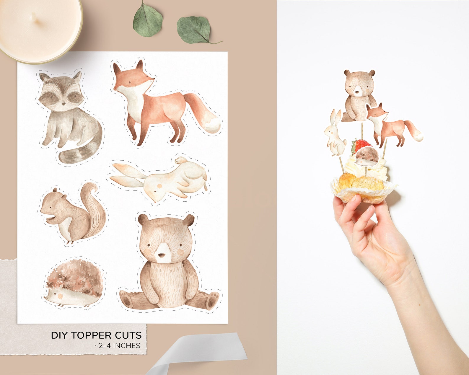 Woodland Editable Baby Shower Bundle, Printable Forest Animals Baby ...