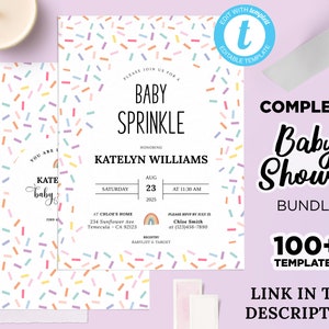 30 Sprinkle Baby Shower Signs, Editable Baby Shower Table Sign ...