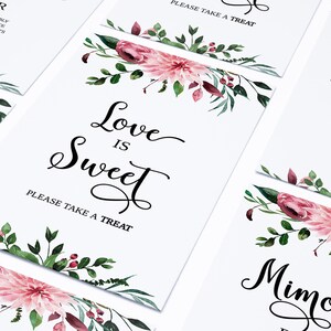 Editable Boho Blush Table Sign, Boho Blush Bridal Shower Sign Template ...