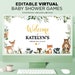 Woodland Virtual Baby Shower Games, Editable Baby Shower Games ...